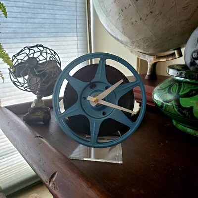 Film Reel Wall Clock, Movie Director Gift, Vintage Cinema Memorabilia ...