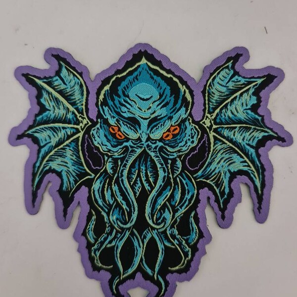 PATCH - Cthulhu - HORROR / Monster, Woven Patch - H.P. Lovecraft, Iron ...