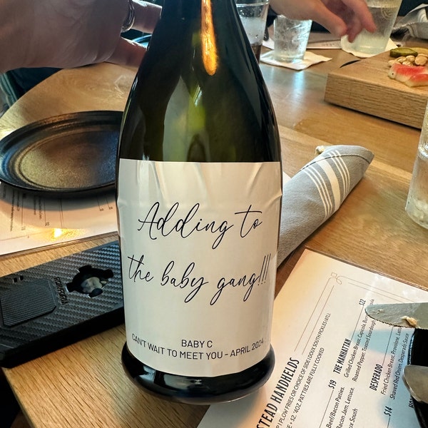 PRINTED Custom Wine Bottle Label, Personalized Wine Label, Your Image ...