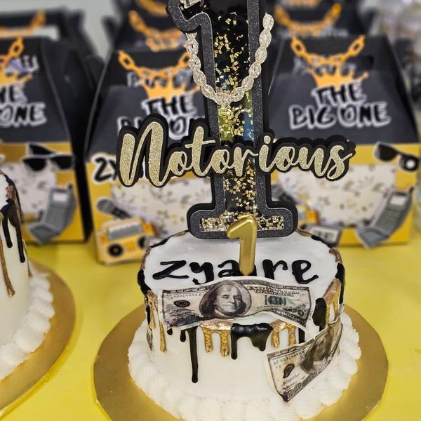 Notorious One Cake Topper: Personalized 1st Birthday Shaker - Etsy