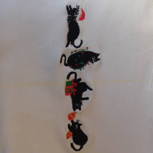 Christmas Cats Embroidery Designs 5 Sizes, Christmas Cute Cat ...