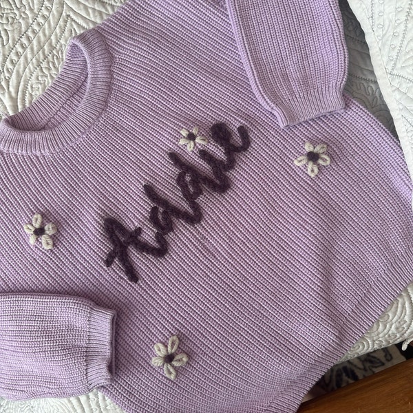 DIY Name Sweater Kit, Embroidery Kit Sweater, Personalized Name Sweater ...