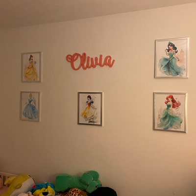 Set of 8 Princess Prints, Fairy Tale Castle, Girl Room Decor, Baby Girl ...