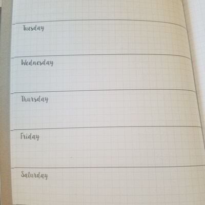 Midori Insert Weekly Calendar A5 Regular Wide B6 Personal A6 Pocket FN ...