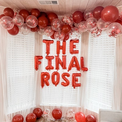 The Final Rose Balloon Banner Bachelorette Party Decorations Rose Bach ...