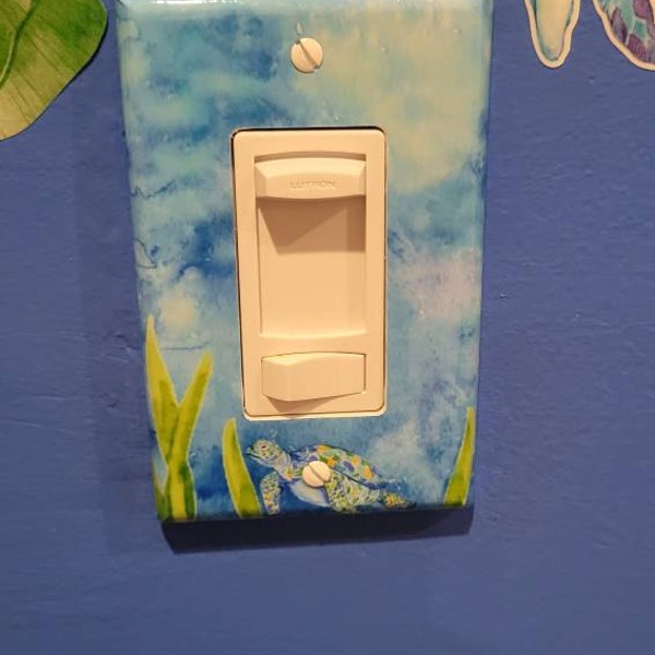 Sea Turtle Light Switch Cover, Turtle Switchplate, Ocean Turtle Toggle ...
