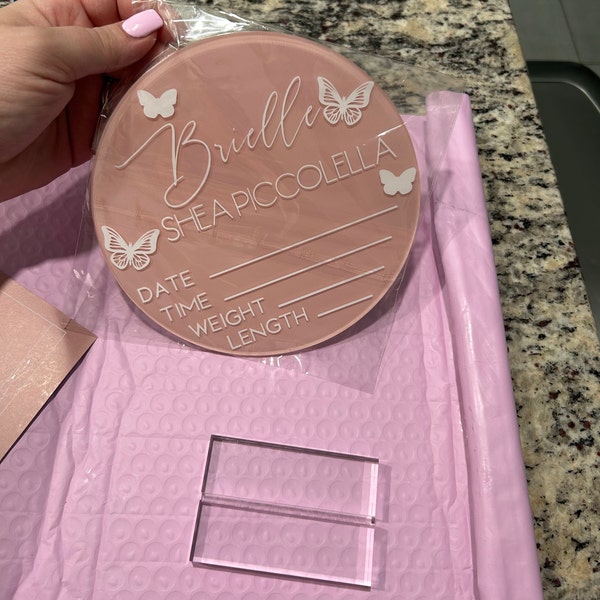 Baby Milestone Marker Acrylic Monthly Milestone Disc Pregnancy ...