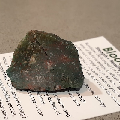 Raw Bloodstone Crystal Bloodstone Raw Rough Bloodstone Gemstone ...