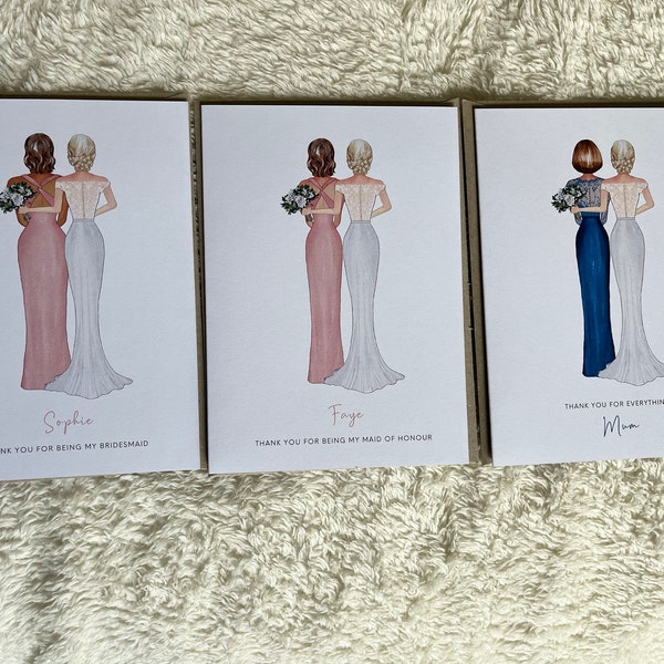 Personalised Wedding Card, Mother of the Bride, Mother of the Groom ...