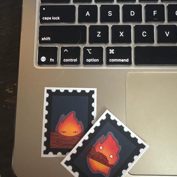 Blue Flame and Howl's Moving Castle Quote Sticker | Fire Demon ...