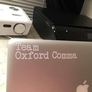 Team Oxford Comma Laptop Vinyl Decal Sticker MacBook Mac Apple Unique ...