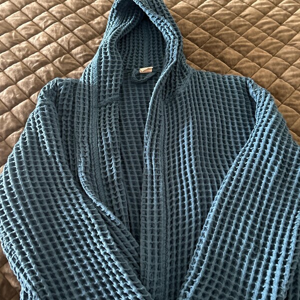 Unique Cotton Pockets Bathrobe, Bubble Handwoven Robe, Turkish Towel ...