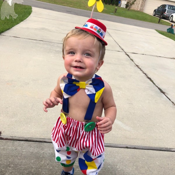 Baby Clown Costume, 1st Birthday, Carnival, Circus Birthday, Smash Cake ...