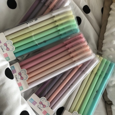 Aesthetic Gel Pens School Supplies Black Ink Gel Pen Set Office ...