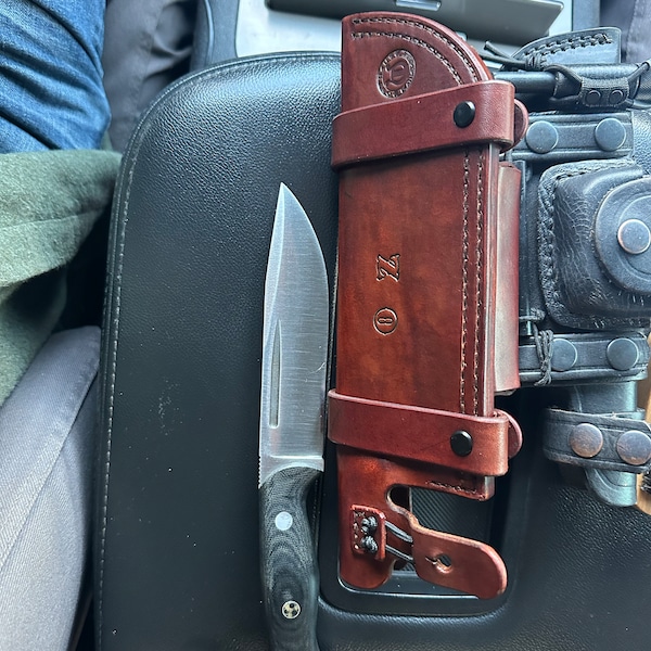 Custom Leather Knife Sheath: Scout or Vertical Carry, Personalized - Etsy