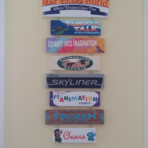 Hand Painted Disney Sign, Completely Custom to Your Favorite Rides and ...