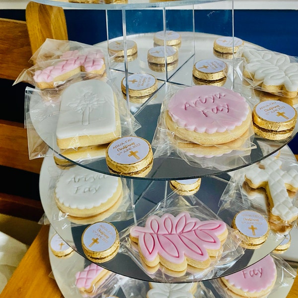 Christening/ Holy Communion/ Baptism Fondant Iced Sugar Cookies Biscuit ...