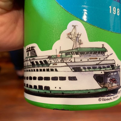 Ferry Sticker Washington State Ferries Ferry Boat Seattle San Juan ...
