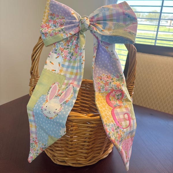 Hoco Blue Custom Embroidered Bouquet Wrap Sash Bow Prom Bouquet Sash ...