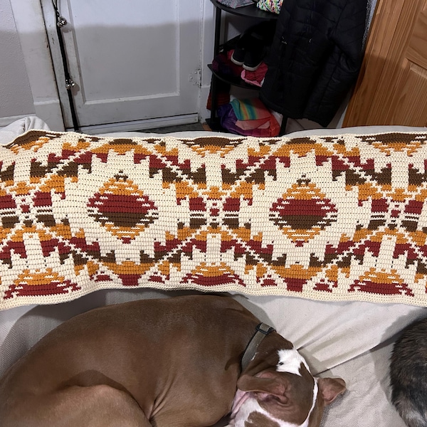 Overlay Mosaic Crochet Aztec Afghan Pattern - Etsy