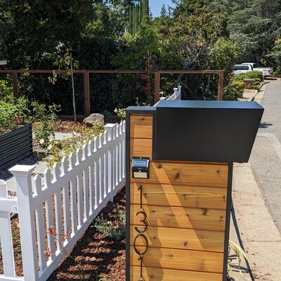 Modern Design Mailbox, Natural Wood Treated, Mailbox for Outside ...