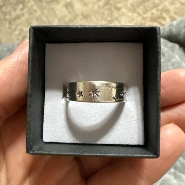 Star Fall Ring Band Rings Silver ACOTAR Inspired Ring Sterling Silver ...