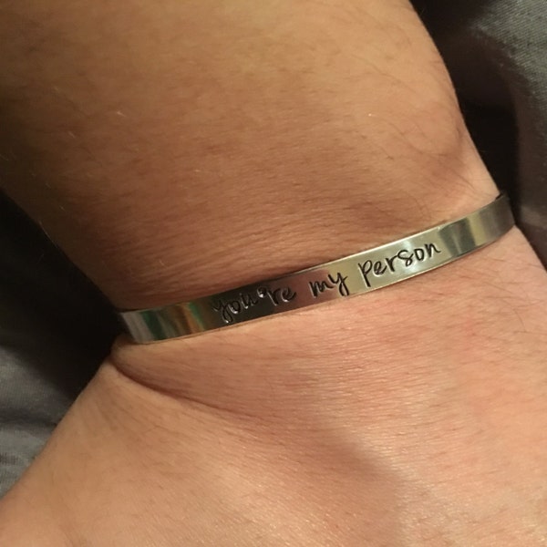 Sale! You're My Person Bracelet Personalized Cuff Bracelet Best Friends ...