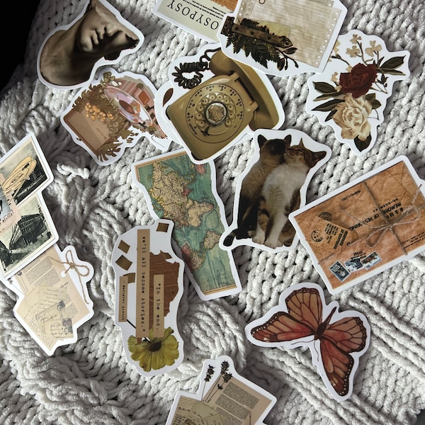 Dark Academia Stickers Pack | Water Resistant | Laptop Stickers | Water ...