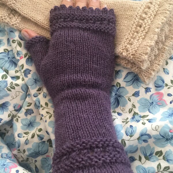 Blue Handknit Shawl, Knitted Triangle Shaped Wrap, Hand Knit Machine ...