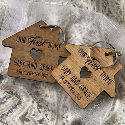 Personalised New Home Gift Our First Home House Shaped - Etsy