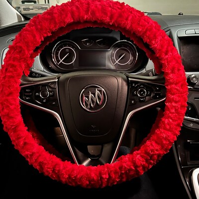 Minky Fuzzy Soft Red Rosebud Swirls Steering Wheel Cover - Etsy