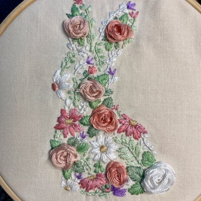 Spring Meadows Embroidery PDF Pattern, Digital Download, Flower Art ...