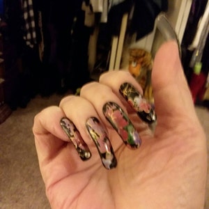 Bright Red Fake Nails Extra Long Curved False Nails Hand - Etsy