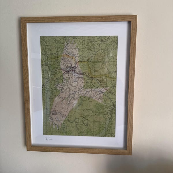 Ribblehead Viaduct/ Settle to Carlisle Print on OS Ordnance Survey Map ...