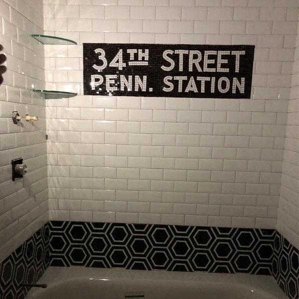 Handmade Tile Authentic New York Subway Style 34th Street Penn Station ...