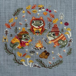 Stitching Sisters Cross Stitch Pattern, Halloween Color Chart, Creepy ...