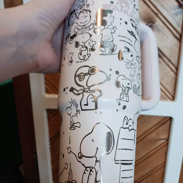 Laser Engraved Snoopy Stanley Tumbler, Peanuts Inspired - Etsy