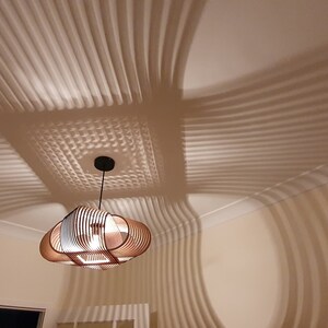 No.39 Ovals Ceiling Light Lasercut Wood Minimal Design | Etsy