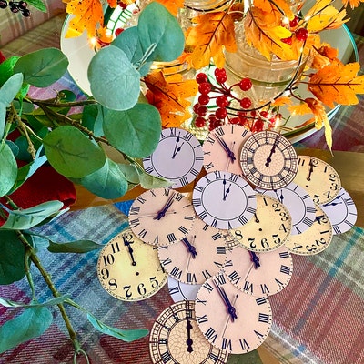 Clock Stickers, Vintage Style Clock Face Stickers for Your Journal ...
