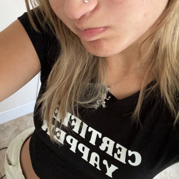 Certified Yapper Crop Top | Funny Crop | Y2K Crop Top | Baby Tee | Cute ...
