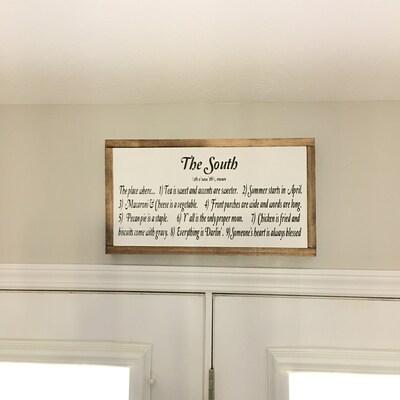 The South Painted Wood Sign Modern Farmhouse Sign Wood Sign Saying ...