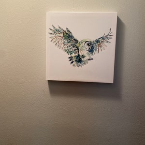 Flying Owl With Trees Leaves Forest Double Exposure Nature Animal Bird ...