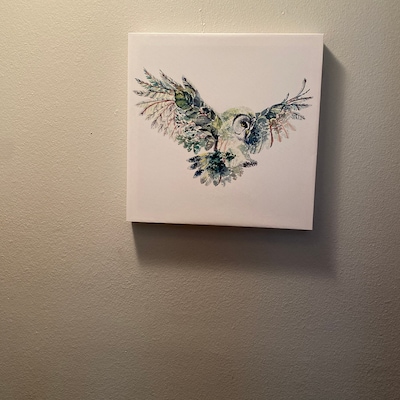 Flying Owl With Trees Leaves Forest Double Exposure Nature Animal Bird ...