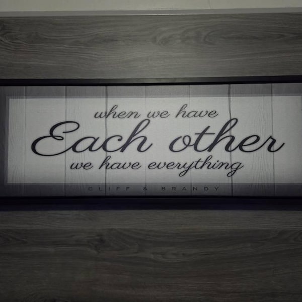 When We Have Each Other We Have Everything Sign | Wedding Anniversary ...