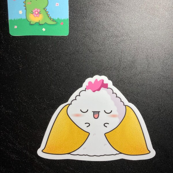 Tamago Onigiri Vinyl Sticker | Kawaii Stickers, Onigiri Stickers | Cute ...