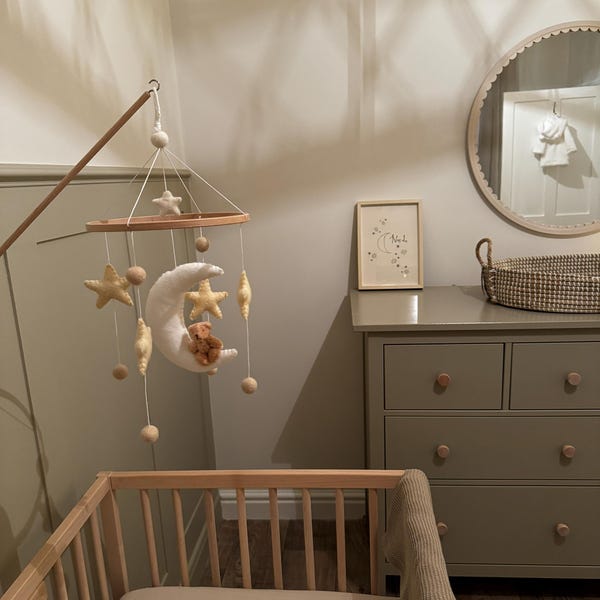 TEDDYS DREAM Cot Mobile, Boucle Cot Mobile, Cloud Mobile, Neutral ...