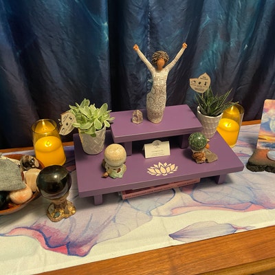 Altar 2 Tiered 24 X 10 Base 16 X 4 Top Spiritual Altar Shrine Yoga ...