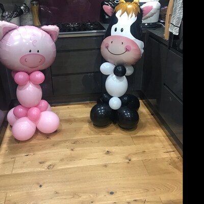 Giant Cow Balloon Sculpture DIY 4.4ft Cow Balloon Display DIY Kit Farm ...