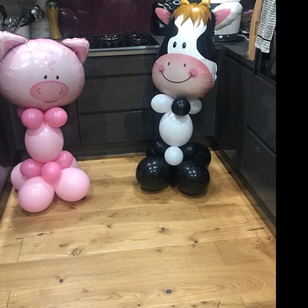Giant Cow Balloon Sculpture - DIY 4.4ft Cow Balloon Display - DIY Kit ...
