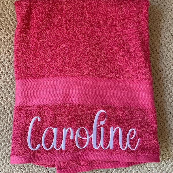 Personalized Bath Towel, Embroidered Towel, Monogrammed Bath Towel ...